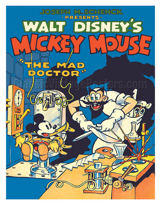 Art Prints And Posters The Mad Doctor Starring Mickey Mouse C 1933 Fine Art Prints